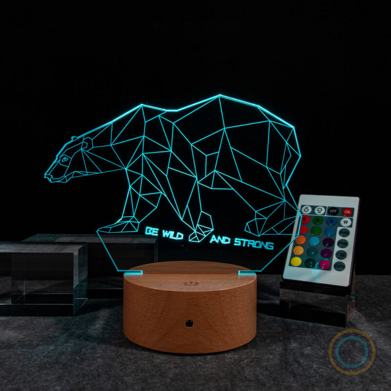 Modern Design Grizzly Bear Lamp LED Wild Bear Night Light